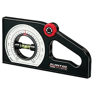TAJIMA SLANT Angle Meter - Dual-Scale Rotary Pitch Finder with Thumb Dial & Easy-Read Vial - SLT-100