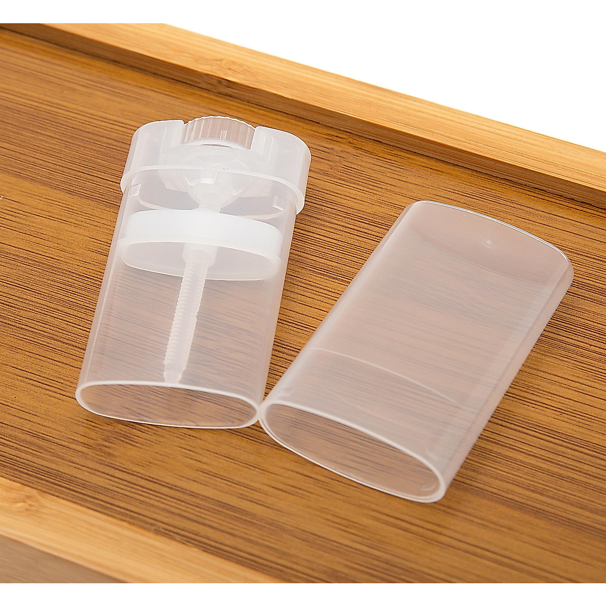 Xiboya textile Empty Oval Deodorant Lip Lipstick Balm Tubes Containers Plastic 20PCS 15ML Transparent (15ml, Transparent)