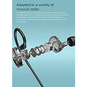 CCA CSA 1DD in Ear Earphone Wired Stereo Sport Earbuds Headphone Clear Sound Lightweight Comfort Wearing Earphone with 3.5mm Jack