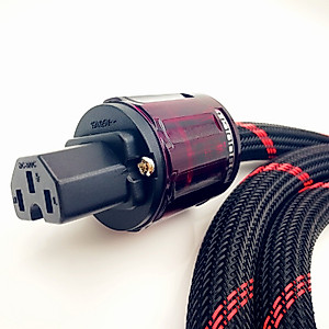 WAudio Hi-End HiFi Audio AC Power Cable Power Cord US Plug - 10FT (3M)