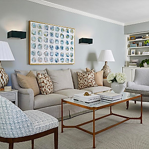 HEQIQEH Set of 2 Modern Style Battery Operated RGB Sconces, Indoor Up and Down LED Wall Lamp with Remote Control, Black Metal Dimmable Cordless Wall Lighting Fixtures for Corridor, Hallway, Galleries