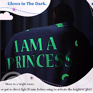 Glow in The Dark Blankets for Girls - Soft Plush Blanket w- Words of Affirmation Kids Blanket for Girls Ages 5-16 to Promote Joy - Ideal for Girls - 50" x 60"