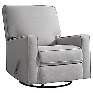 KIMOHOME Swivel Recliner Chairs Nursery Glider Rocking Recliner Chair, Upholstered Seating Glider Rocker, Modern Lounge Chair for Living Room,Bedroom(Gray)