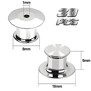 30 Pieces Metal Pin Backs Locking Pin Keepers Locking Clasp