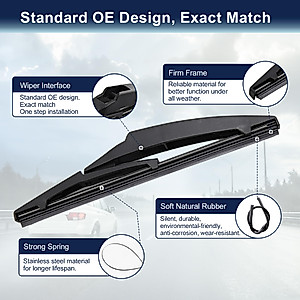 X AUTOHAUX Rear Windshield Wiper Blade 200mm 8 Inch for Lexus CT200h 2011-2017 for Scion XD 2008-2014 for Toyota Prius C 2012-2019