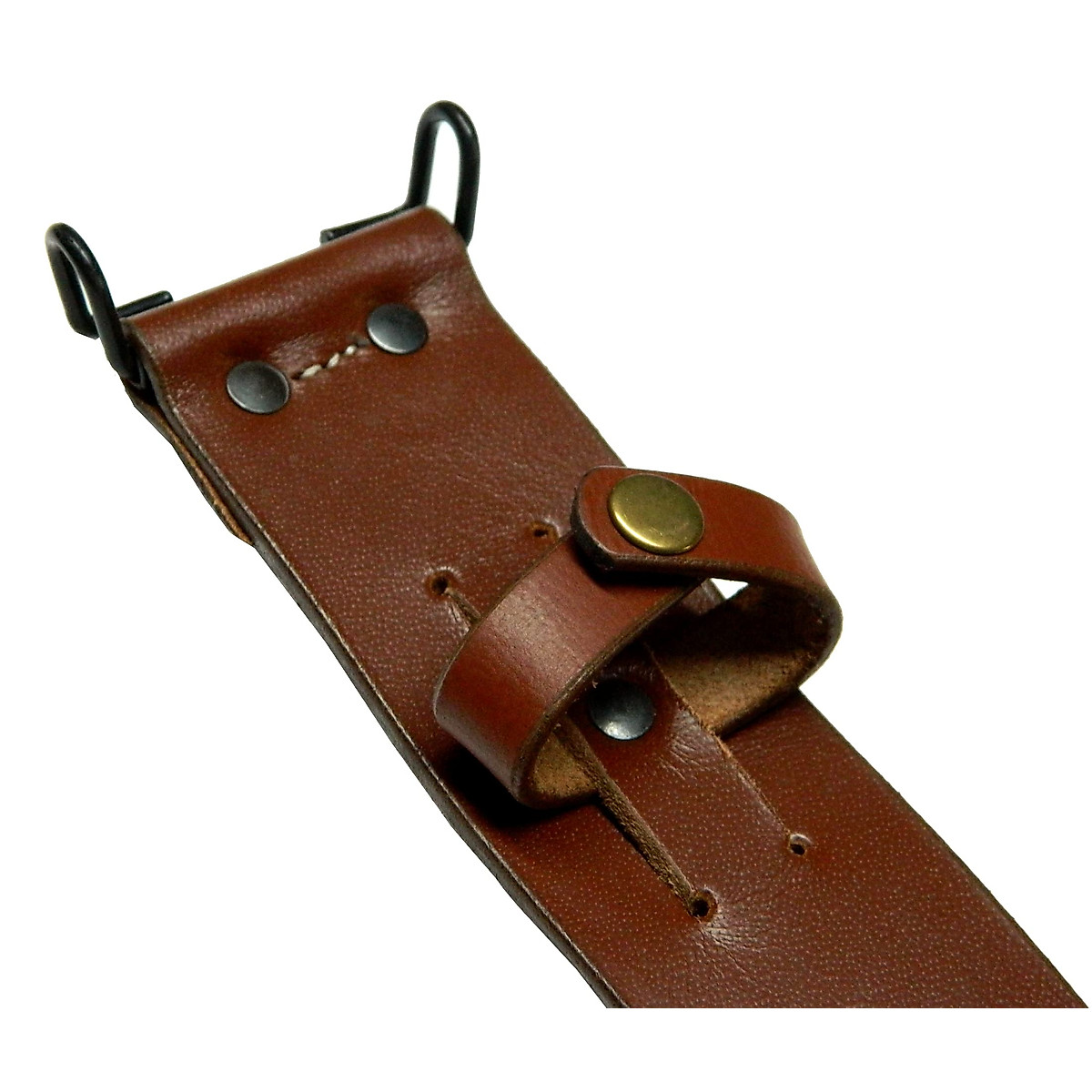 World War US M6 Leather Sheath for M3 Trench Knife Premium scabbard Drum Dyed Leather (Tan)