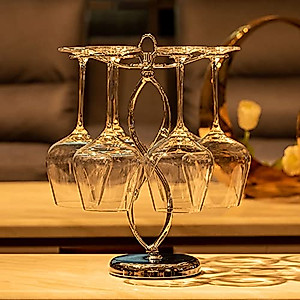 ZYZMH Red Wine Glass Rack Wine Cabinet Decorative Ornaments High Cup Home European Hanging Six Cup Rack