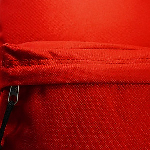 K-Cliffs Basic Emergency Survival Backpack Classic Simple School Book Bag Student Daily Daypack 18 Inch Red 18"x13"x16"