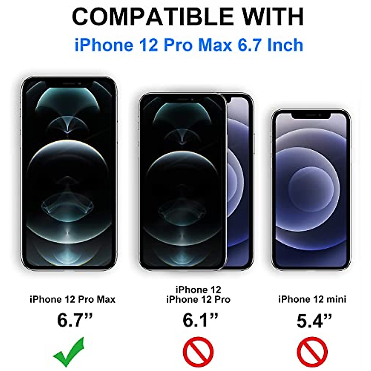 Fotbor for iPhone 12 Pro Max Privacy Screen Protector, Privacy Screen Protector for iPhone 12 Pro Max [2X Anti-Spy] Shatterproof 9H Tempered Glass Film for Apple iPhone 12 Pro Max 6.7" (2 PACK)