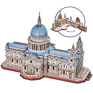 CubicFun 3D Puzzle for Adults Moveable Notre Dame de Paris Church Model Kits Large Challenge French Cathedral Brain Teaser Architecture Building, 293 Pieces Christmas Decorations