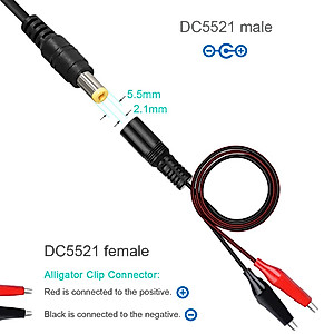 TalentCell AC/DC 14.4 14.6V/1.5A LiFePO4 Battery Charger with Dual Alligator Clips Connector for 4S 12V Rechargeable Lithium Iron Phosphate Battery Pack