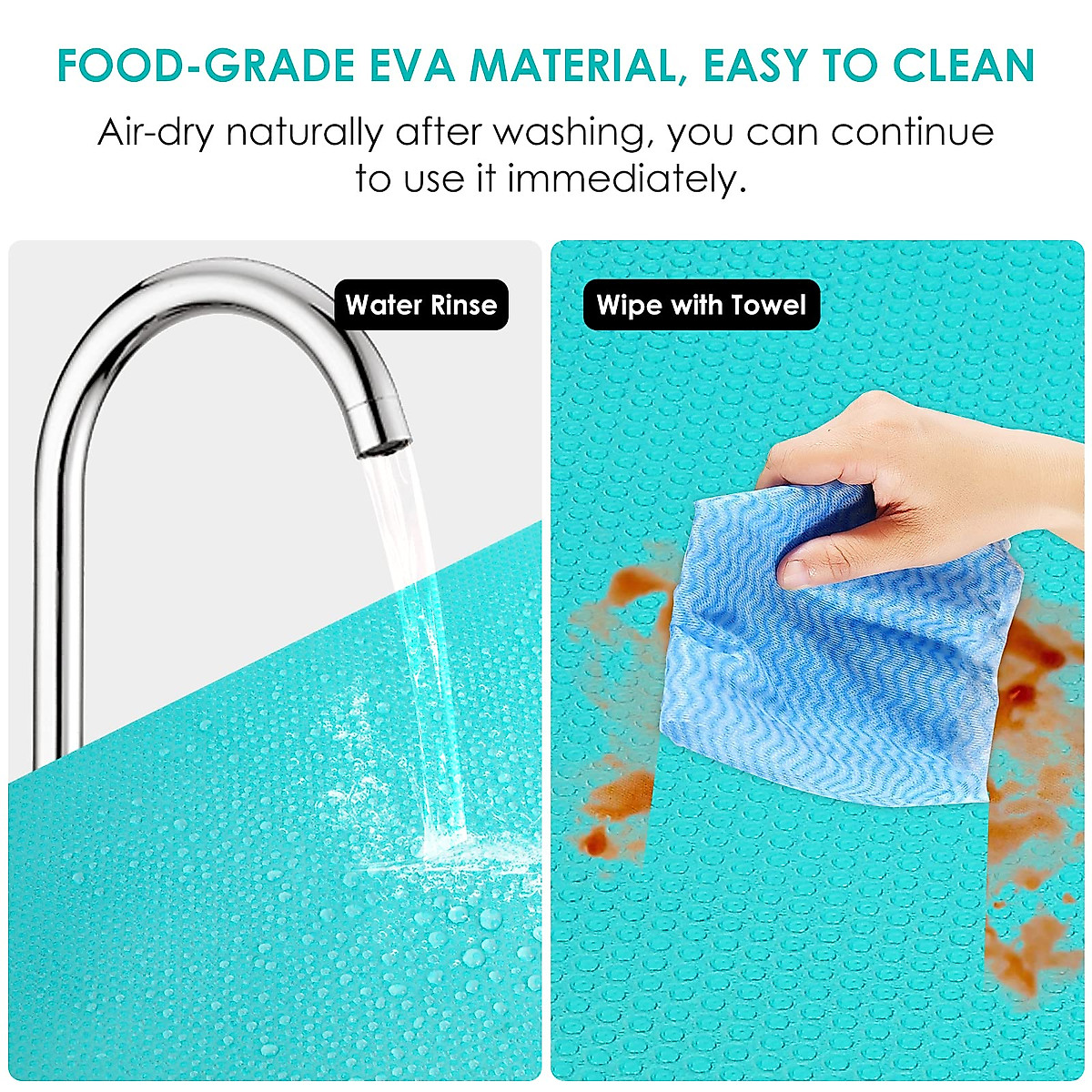 12 Pack Refrigerator Liners - EVA Fridge Liner Mats Washable, Refrigerator Mats Drawer Table Placements, Shelf Liners for Kitchen Cabinets(4 Blue+4 Green+4 Red)