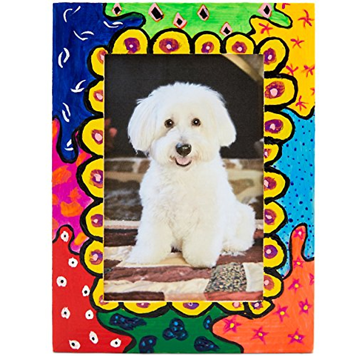 DIY Picture Frames, 4x6 Craft Frames Set, Unfinished Solid Pine Wood DIY Photo Frames, For Arts and Crafts DIY Painting Projects, Set of 3 (6x8 Frame Size Holds 6x4 Pictures) For Adults and Kids Craft