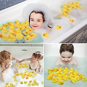 N/C GTANG Mini Rubber Ducky Float Duck Baby Bath Toy Birthday Party Favors Decorations Baby Showerfor Kids Celebrate The Joy of The Children (50 Pack),Yellow,1.4x1.2x1.1