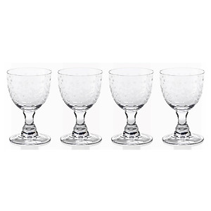 "Patia" 5.5" Tall Wine Glass, White (Set of 4)