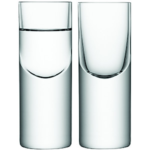 LSA International Boris Shot Glass Clear x 2, 1.7 fl oz/H4.75in, set of 2