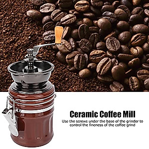 Manual Coffee Grinder with Ceramic Burr for Beans, Espresso, And Spices, Manual Coffee Bean Grinder with Adjustable Conical, Burr Grinder, Espresso Grinder Grain Mill