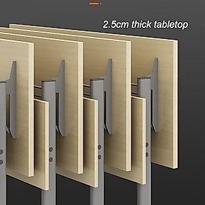 Flip Top Mobile Training Table, Foldable Computer Table for Conference Rooms,Training,Media Centers,Classrooms,(Excluding Chairs) (Color : B, Size : 120 * 40 * 75cm)