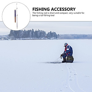 BESPORTBLE Fish Reels 1pc ice Fishing Rod Fly Fishing Rod ice Rod Practical Fishing Rod Ultralight Fishing Pole Freshwater Fishing Pole ice Fishing Purple Striped bass Portable Child Resin