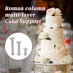 12Pcs 3 Size Wedding Cake Decoration Support Tool Sets Fondant Cakes Tier Separator Support Stand Oman Column Cake Tiered Stands