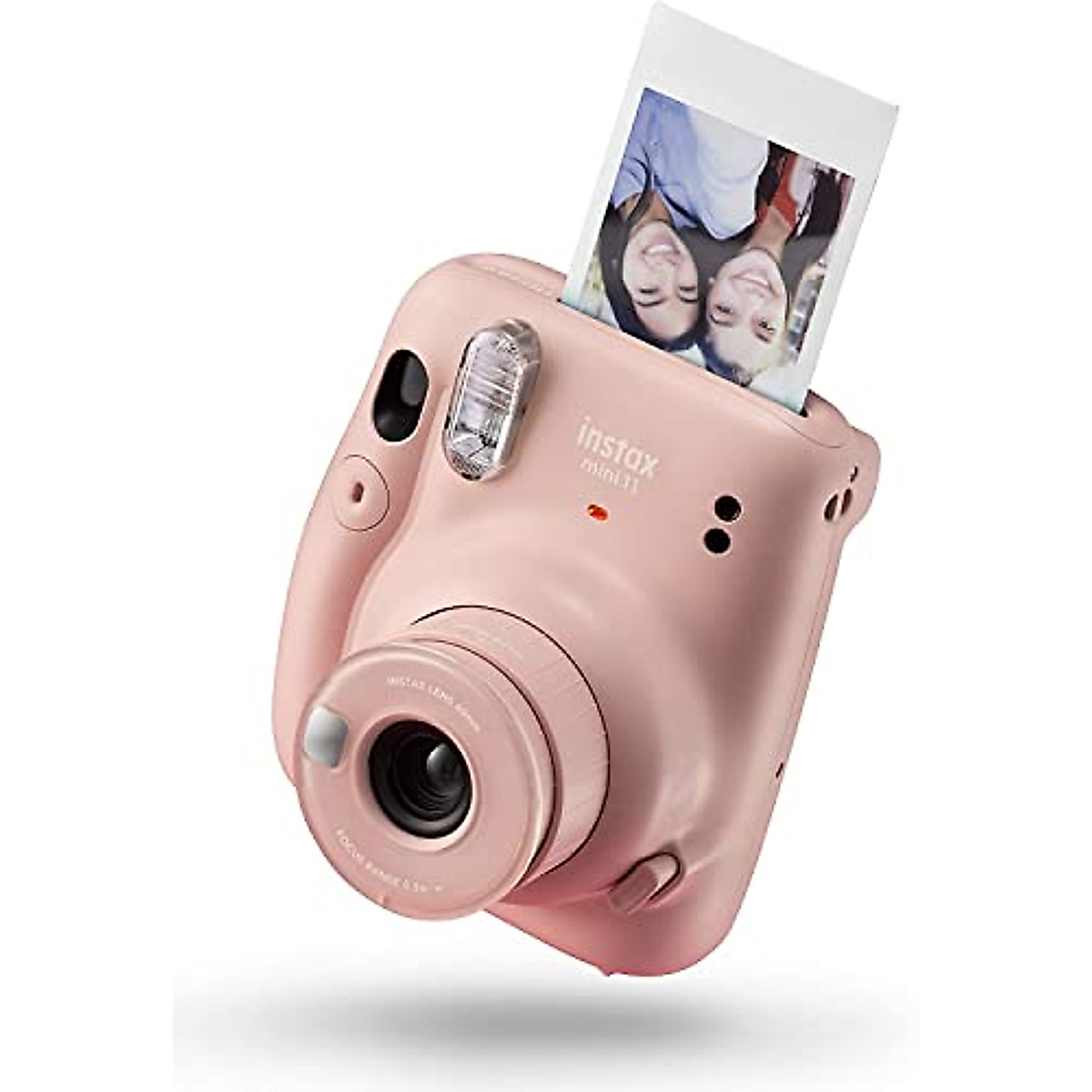 Fujifilm Instax Mini 11 Instant Film Camera with Automatic Exposure and Flash, Polaroid Camera, Fujinon 60mm Lens with Selfie Mirror, Optical Viewfinder - Blush Pink (Renewed)