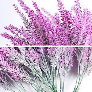 LISENNER 6 Bundles Lavender Bouquet for Wedding Home Office Kitchen Garden Table Indoor Outdoor Decoration(Red)