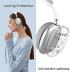 AIIEKZ Case Cover for AirPods Max, Painted Soft TPU Anti-Scratch Protective Ear Cups Case for Apple Airpods Max Headphones (Stars)
