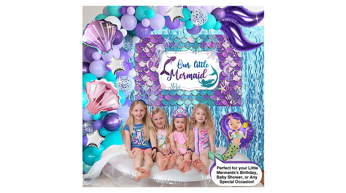 248 Pieces Mermaid Birthday Decorations Kit - All-in-1 Party Decor