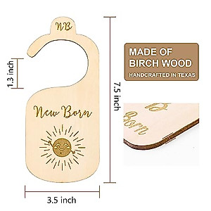 Baby Closet Dividers - Set of 7 Baby Clothes Organizer, Wooden Clothes Organizer from Newborn to 24 Months, Nursery Organizers for Hanger Dividers