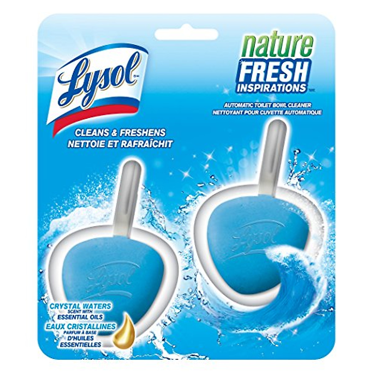 Lysol Automatic In-The-Bowl Toilet Cleaner, Cleans and Freshens Toilet Bowl, Atlantic Fresh Scent, 8 Count (Pack of 4)