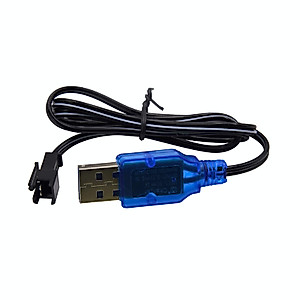 Blomiky 2 Pack 3.7V 500mAh Li-ion Rechargeable Battery SM 2P Plug with USB Charger Cable for Double Sided RC Stunt Car Small RC Boat Tumbling Amphibious RC Car RC Truck and C63 Battery and USB 2