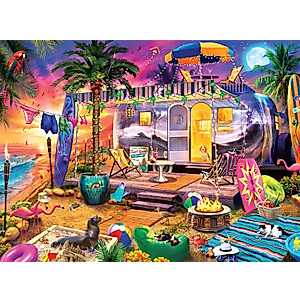 Buffalo Games - Jeff Haynie - Beach Holiday - 1000 Piece Jigsaw Puzzle For Adults - High Quality Challenging Puzzle Perfect for Game Nights - Finished Puzzle Size is 26.75 x 19.75