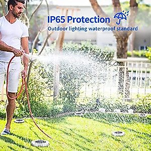 Aogist Solar Ground Lights 12 Packs, 8 LED Solar Garden Lights, Outdoor Solar Disk Lights, In-ground Outdoor Landscape Lights for Pathway Yard Walkway Patio Lawn Path (Cold White)