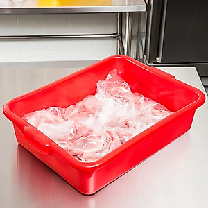 TrueCraftware 19-1/2" x 15-1/2" x 5-3/8" Utility Kitchen Bus Box/Tub/Bin with Outer Lips- Heavy Duty Plastic Restaurant Tub/Dish Washing Basin Tub for Kitchen Home Restaurants