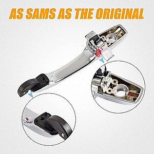 RANSOTO 4PCS 4589009AH Outside Exterior Door Handle Set Compatible with 2005-2010 Chrysler 300 300C, 2005-2008 Dodge Magnum, 2006-2010 Dodge Charger Replace CH1310142 5065801AG