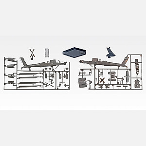 Revell SnapTite Apache Helicopter Plastic Model Kit Brown
