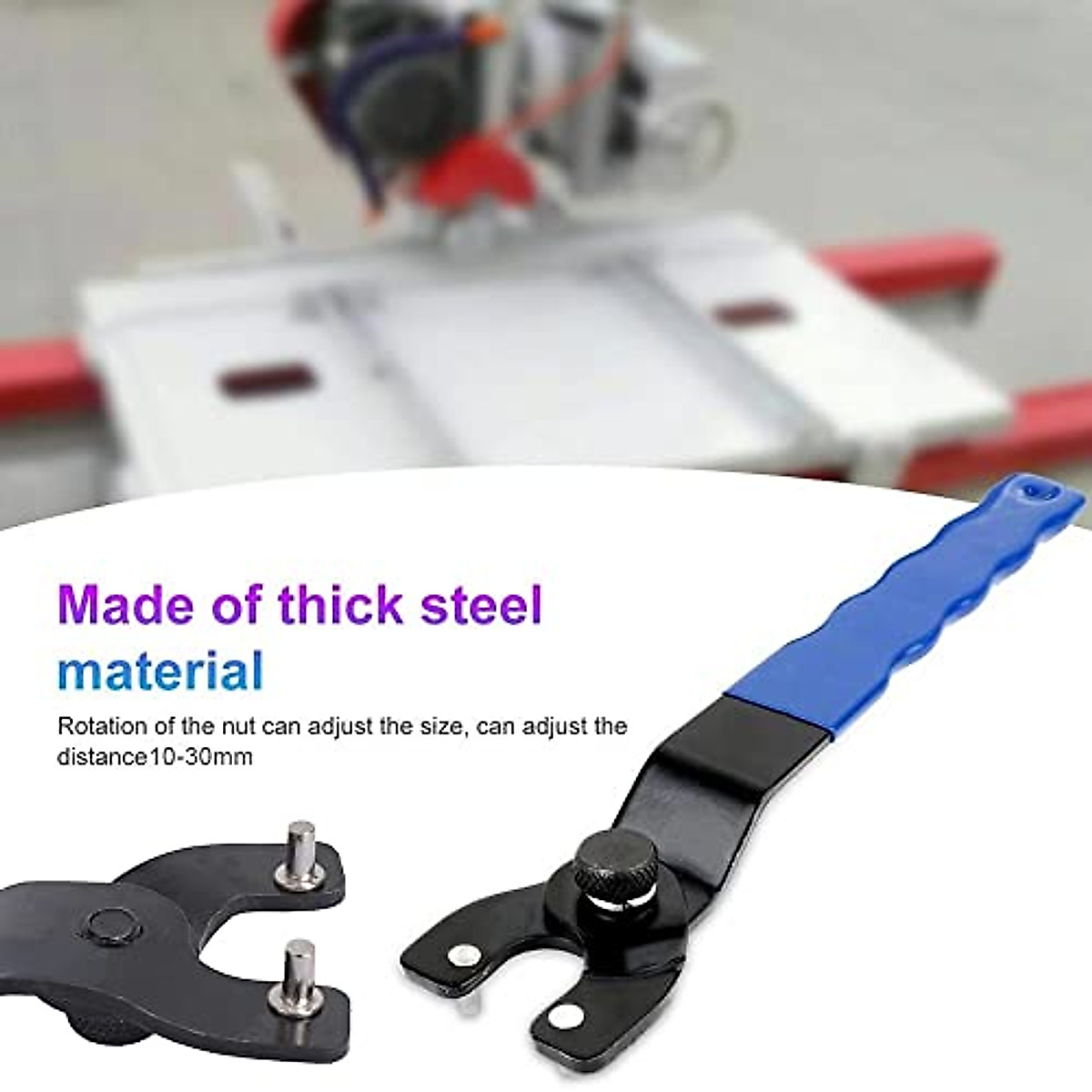 Adjustable Grinder Spanner Wrench (Pack of 2) Compatible with Ma-kita Bo-sch Angle Grinder (10-30mm) Universal Lock-Nut Pin Wrench SEWA20