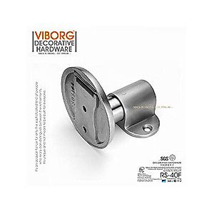 VIBORG Deluxe Solid SUS304 Stainless Steel Casting Adjustable Floor Mount Mounted Magnetic Door Stopper Doorstop Door Stop, RS-40F (1)