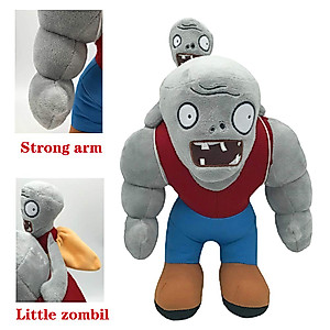 Ycixri Plants V.S. Zombies Gargantuar Zombies Plush Toys, 12” Muscle Zombie Stuffed Doll for Boy Girl Christmas Halloween Birthday Gift