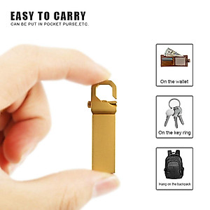 Simyoung USB Flash Drive 32GB USB 3.0Waterproof Drive Memory USB Stick - Gold