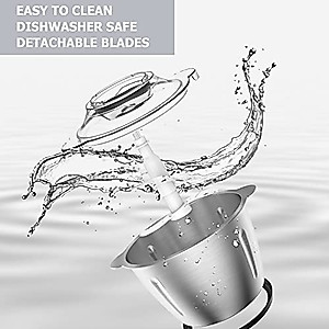 Food Chopper Electric, LINKChef Meat Grinder Electric 400W Food Processor 8 Cup 2L Stainless Steel Meat Blender Mini Food Chopper for Meat, Vegetables, Fruits and Nuts with 4 Sharp Blades