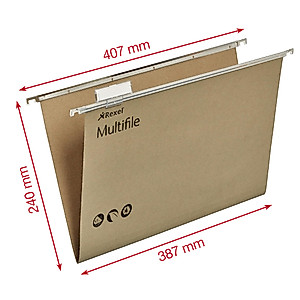 Rexel Multifile Foolscap Suspension File, 15 mm - Green