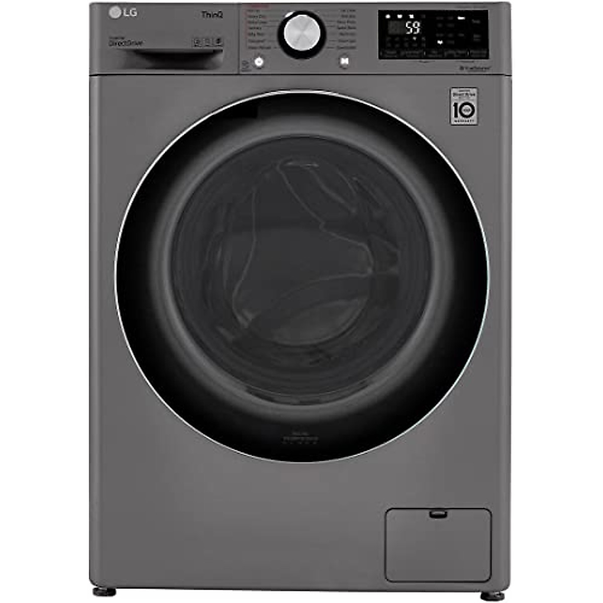LG WM3555HVA 24 Inch Smart Front Load Washer/Dryer Combo with 2.4 cu.ft. Capacity, 14 Wash Programs, 13 Wash Options, 8 Dry Cycles, TurboWash™, Allergiene™ Cycle, Sanitize Cycle, Steam Refresh,