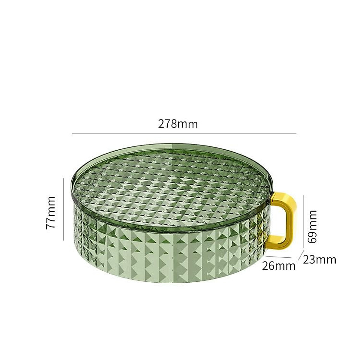 NuRcix 2Pcs Food Cover Stackable Refrigerator Fresh-Keeping Box Stackable Fruit Storage Containers Vegetable Storage Keep Fresh For Vegetables, Fruit,Meat And Salad (Green)