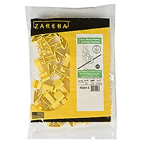 Zareba IT2XY-Z Snap-on 2-Inch Extender T-Post Insulator, 25 per Bag, Yelllow