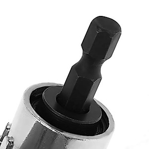 1/4in 105 Degree Angle Screwdriver Extension Socket Adapter Hex Shank Adjustable Extension Drill Bit Attachment Holder Apply to Electric Drill and Socket Wrench