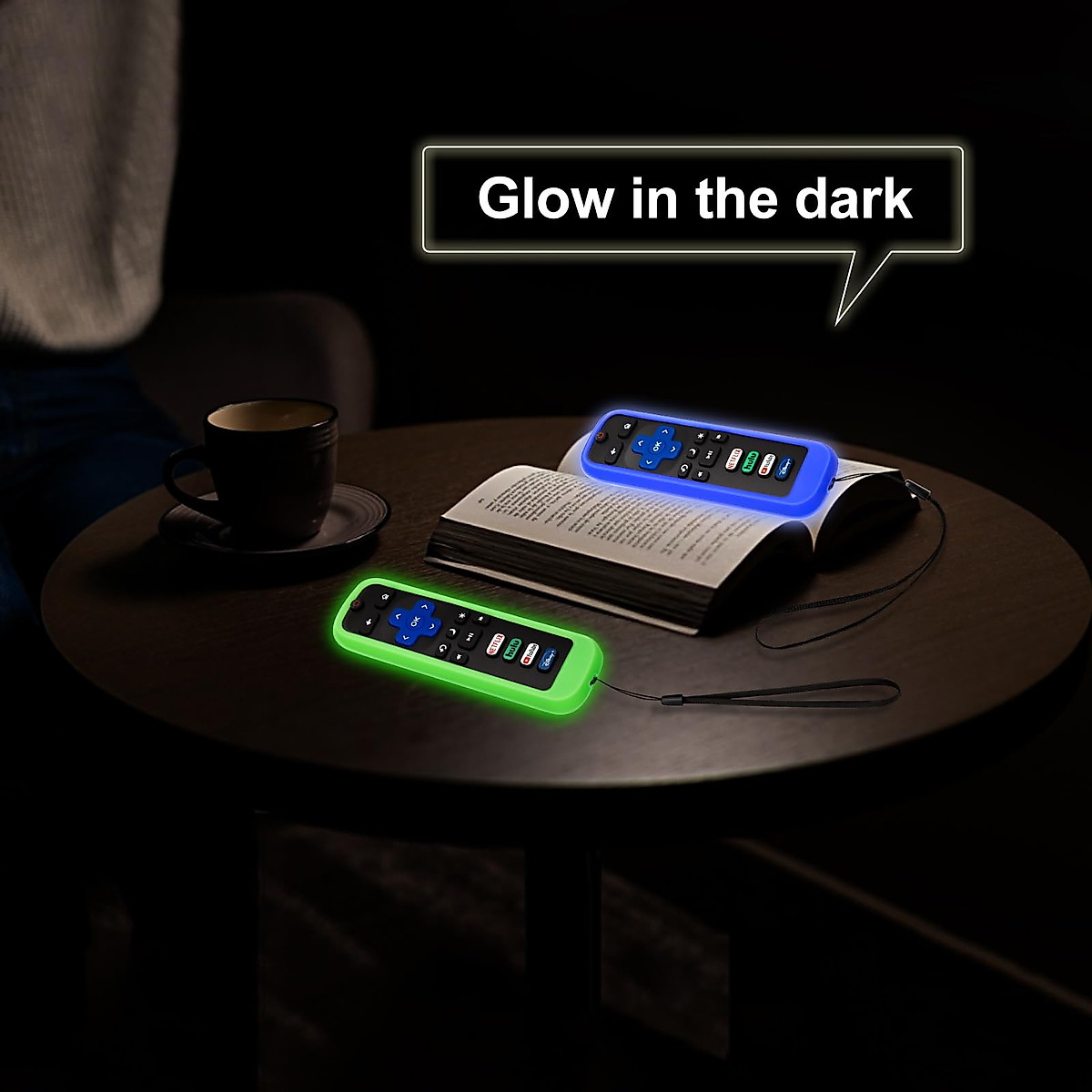 Pack of 4 Replaced Remote Controls for Roku TV With 2 Remote Covers