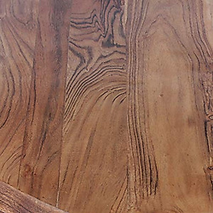 The Urban Port 33-Inch Diamond Shape Acacia Wood Coffee Table with Smooth Top, Natural Brown