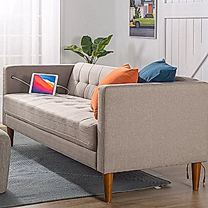 ZINUS Pascal Sofa with USB Ports / Tool-Free, Easy Assembly, Oatmeal