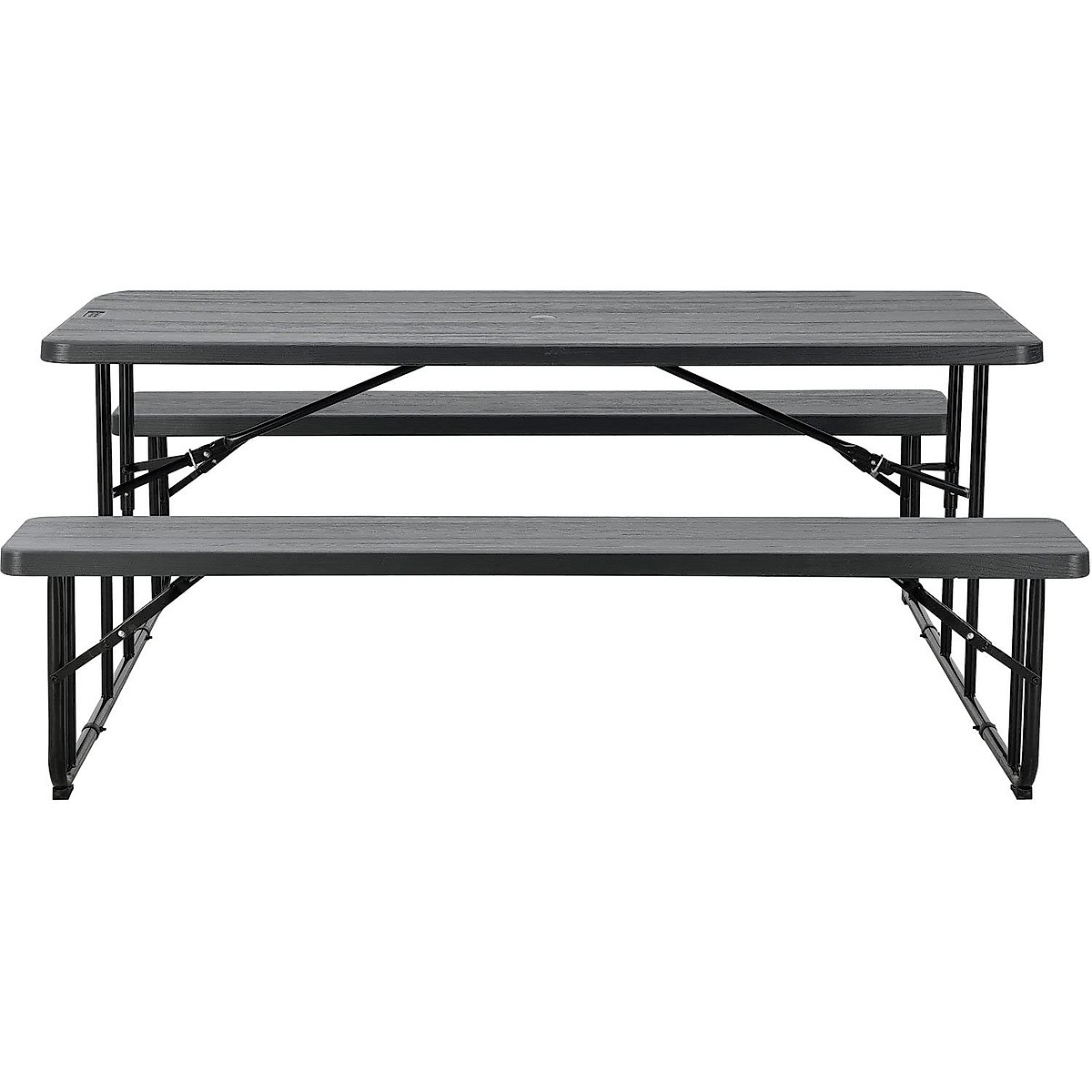 Global Industrial 6' Folding Plastic Picnic Table, Charcoal